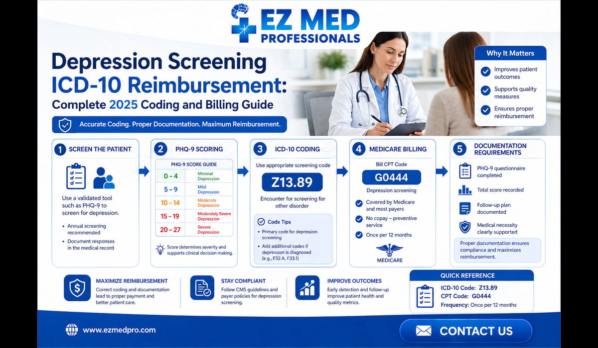 Depression Screening ICD-10 Reimbursement: Complete 2025 Coding and ...