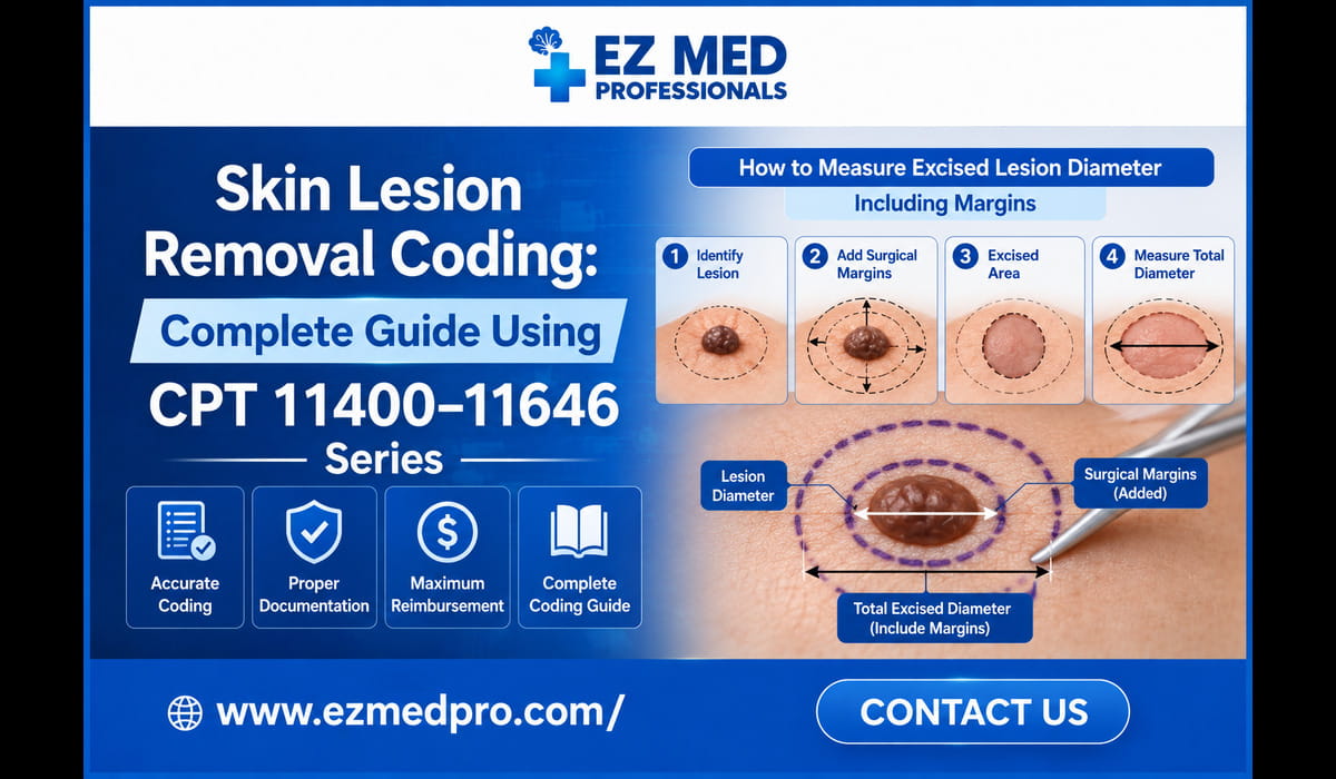 Skin Lesion Removal Coding: Complete Guide Using CPT 11400-11646 Series ...